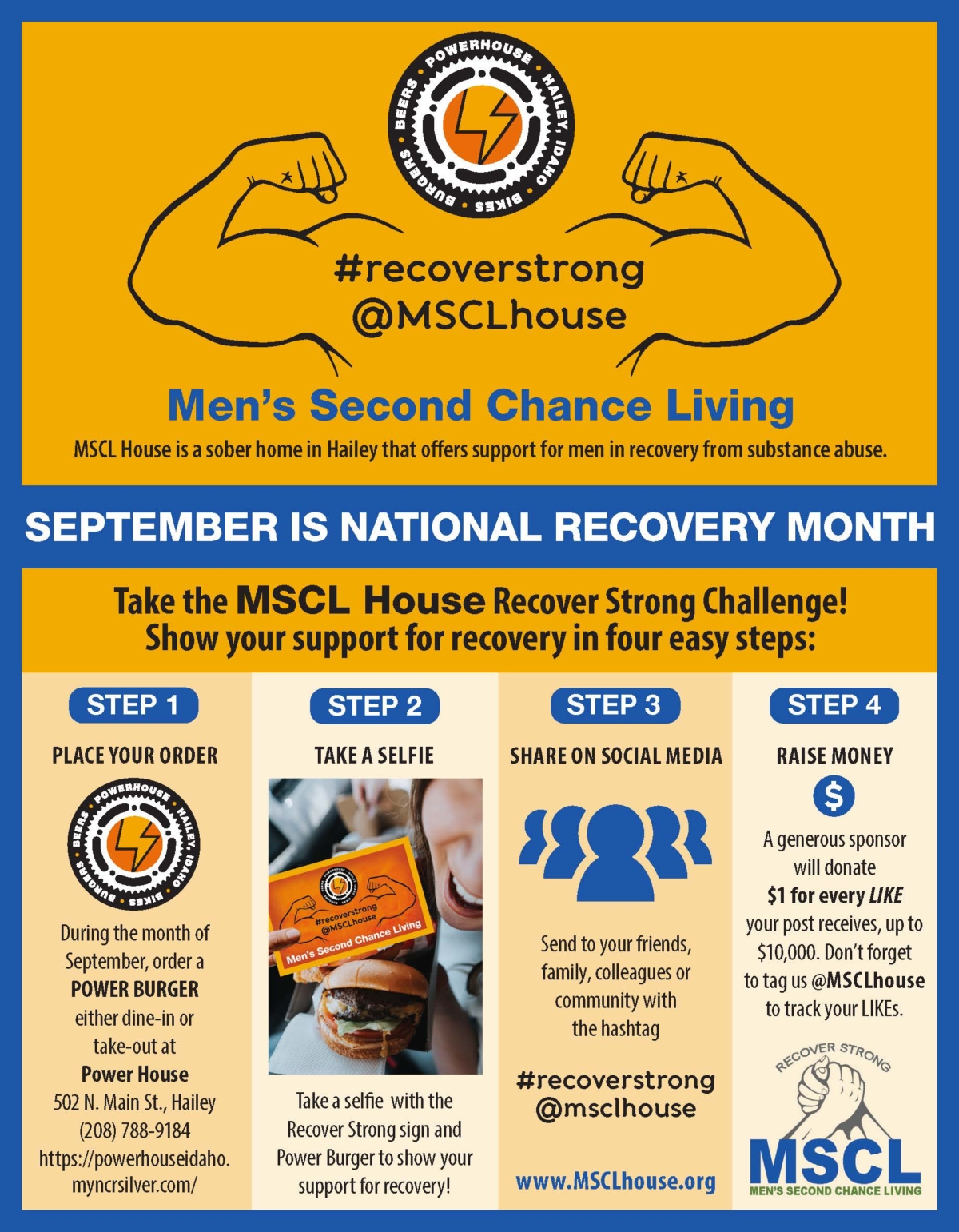 Take the Recover Strong Challenge for National Recovery Month! - MSCL House